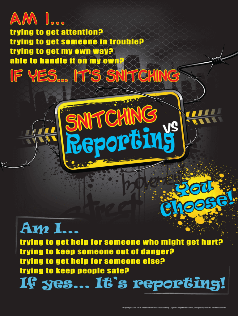 Teach Students to Ask: Am I Tattling or Reporting? - Susan Fitzell